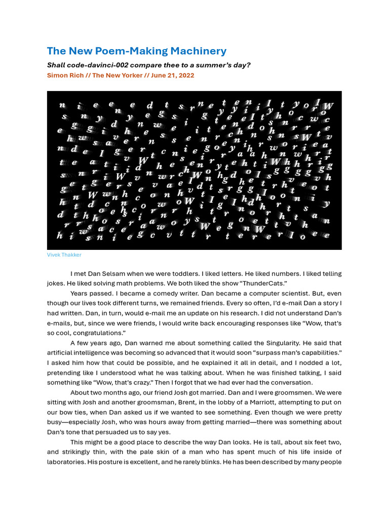 The New Poem-Making Machinery | PDF | Winnie The Pooh | Artificial ...