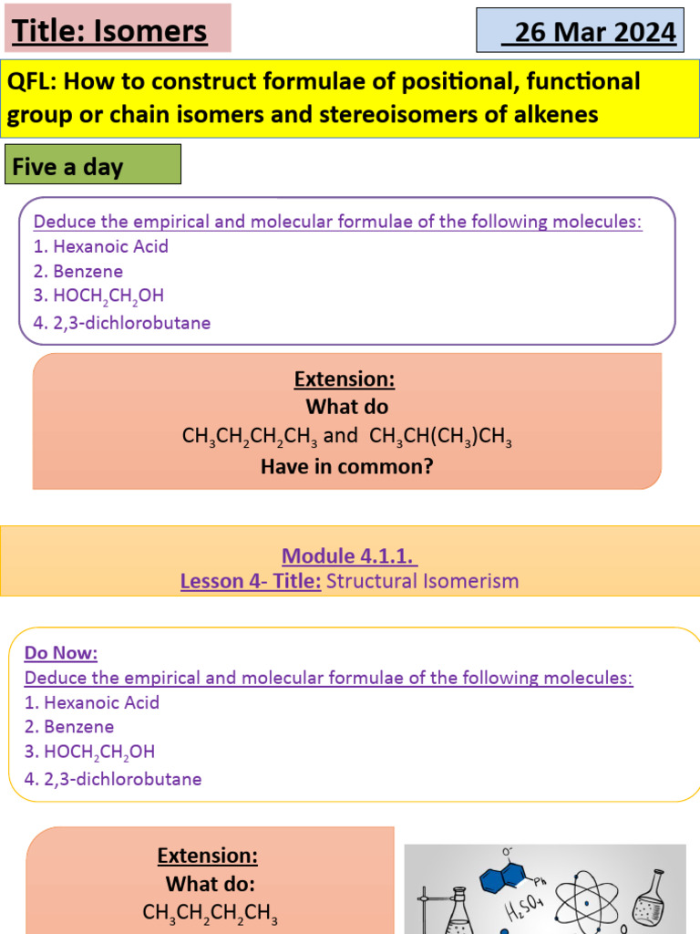Lesson 5 Isomers_ocr | PDF | Isomer | Alkene