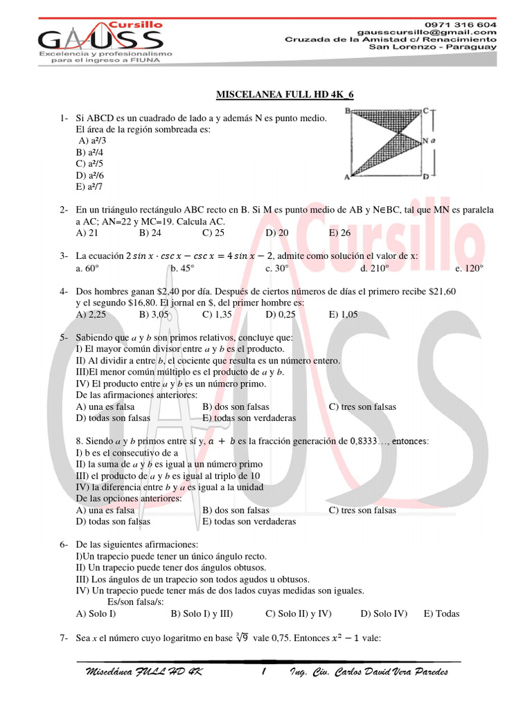 6 - Miscelanea Full HD 4k Plus - 6 | PDF | Triángulo | Formas geométricas