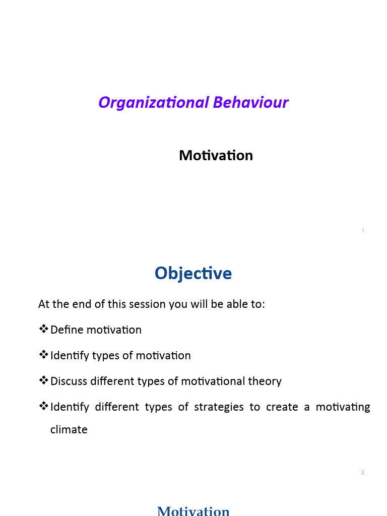 Motivation Behaviour | PDF | Motivational | Motivation
