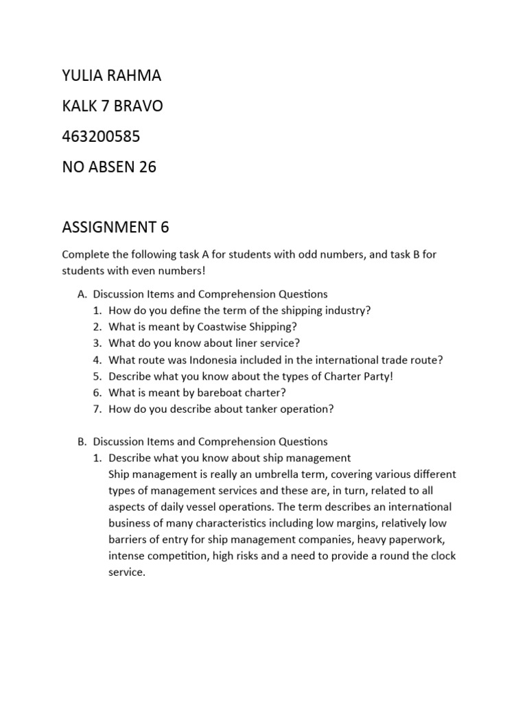 A6 - Yulia Rahma - K7B | PDF | Business