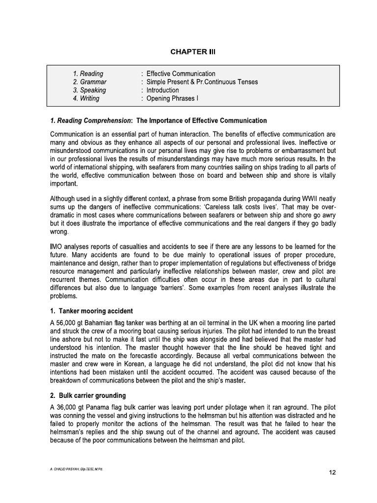 3.effective Communication & Present Simple | PDF