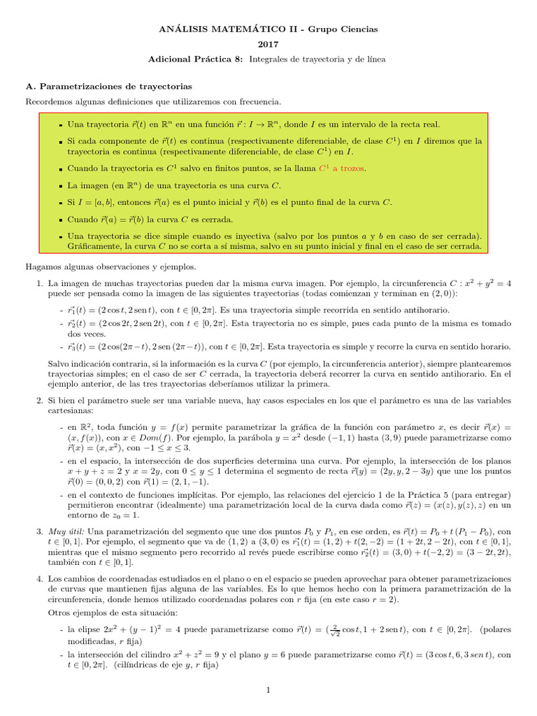 C A Trozos | PDF | Integral | Curva