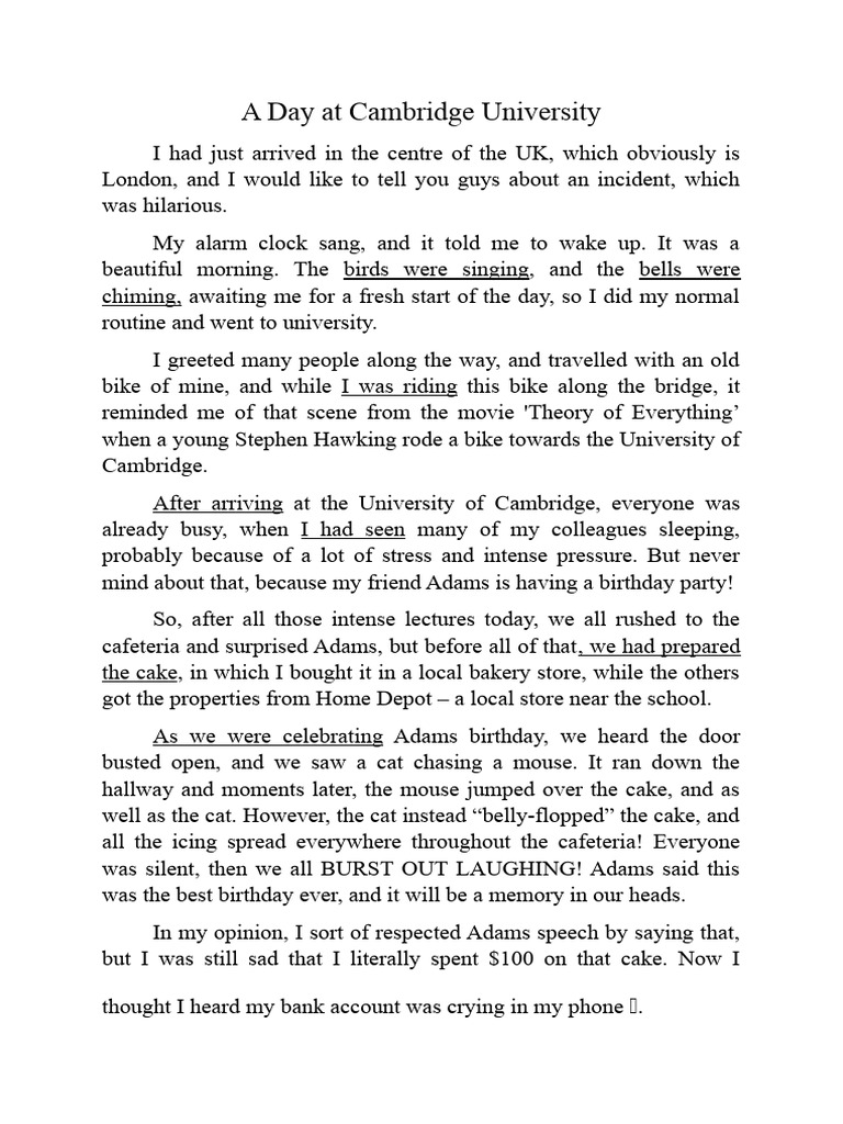 A Day at Cambridge University | PDF | Art | Poetry