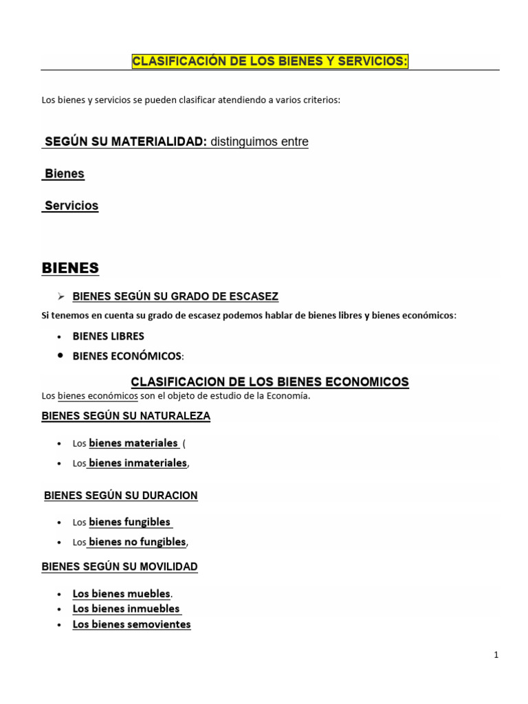 Diferencia entre bienes y servicios, clasificacion de bienes | PDF ... Diferencia entre bienes y servicios, clasificacion de bienes | PDF ...
