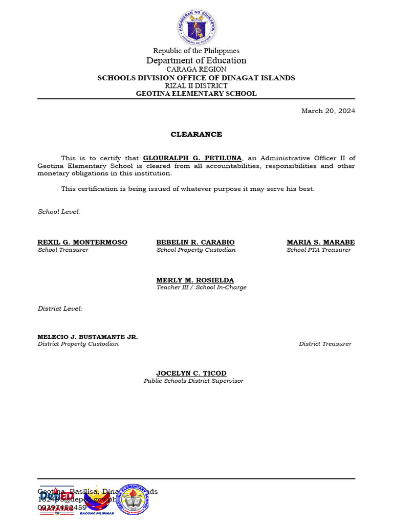 Clearance | PDF