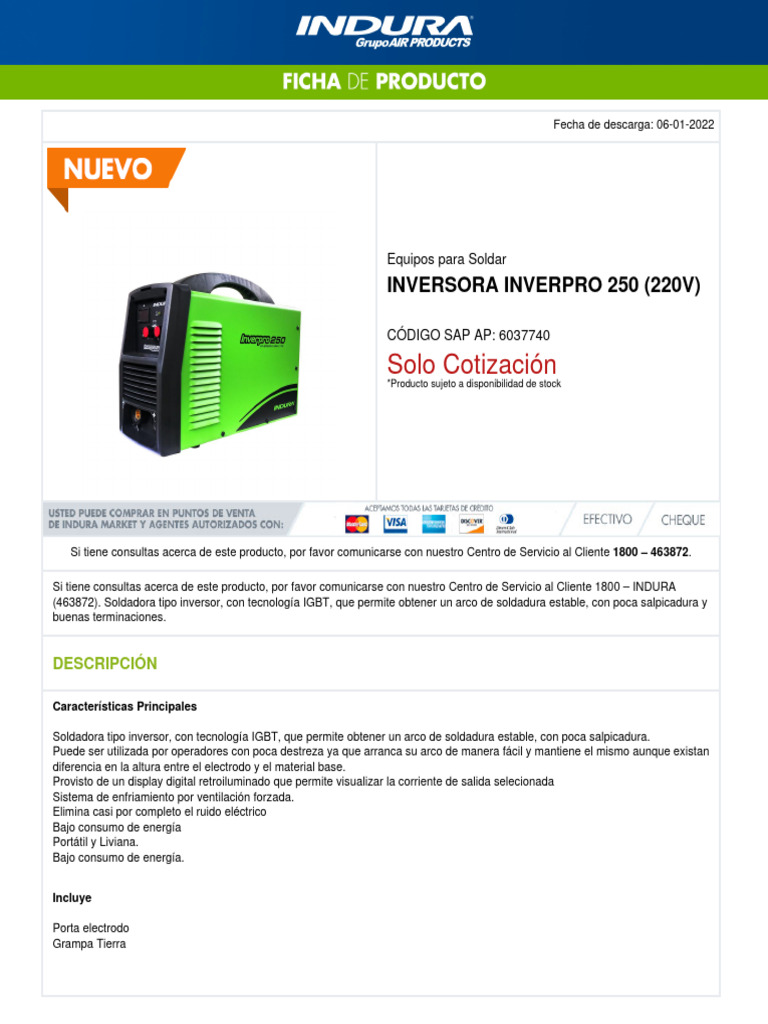 6037740-Inversora Inverpro 250 (220V) | PDF | Soldadura | Construcción