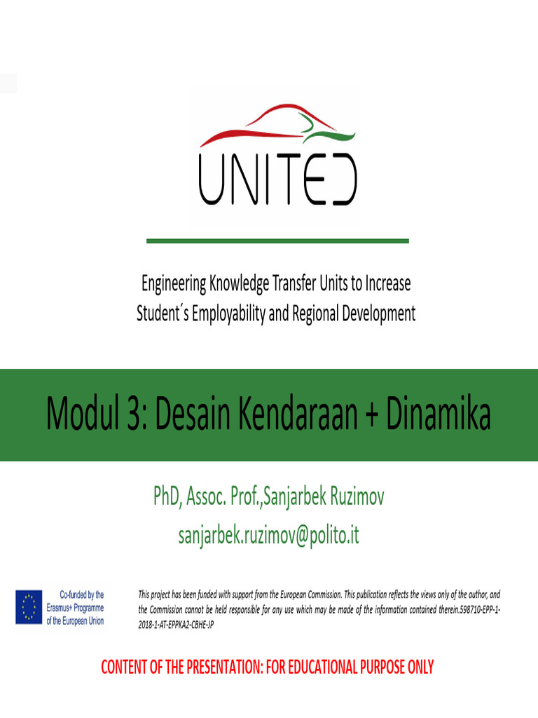 Simulasi Dinamika Kendaraan di Matlab | PDF