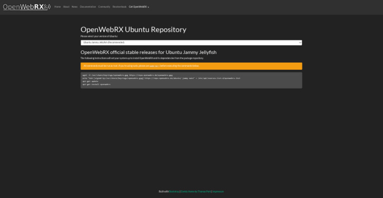 OpenWebRX Web-Based Software Defined Radio - Ubuntu Repository | PDF