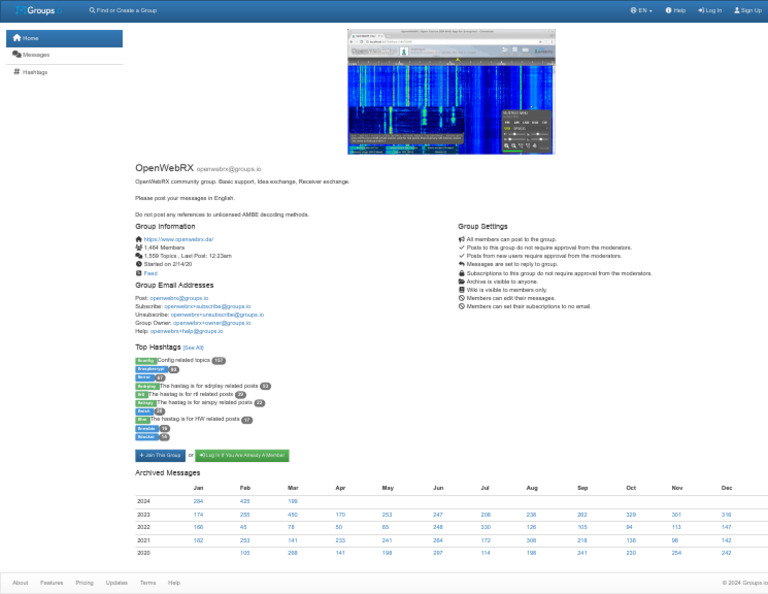 Openwebrx@groups - Io - Home | PDF | Internet Forum | Social Software