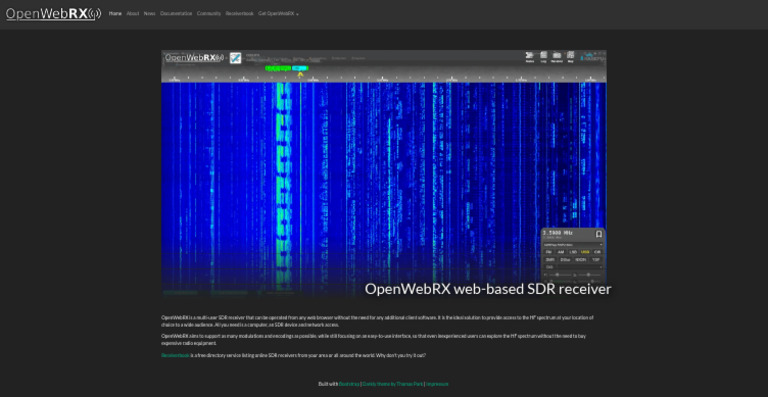 OpenWebRX Web-Based Software Defined Radio - Homepage | PDF