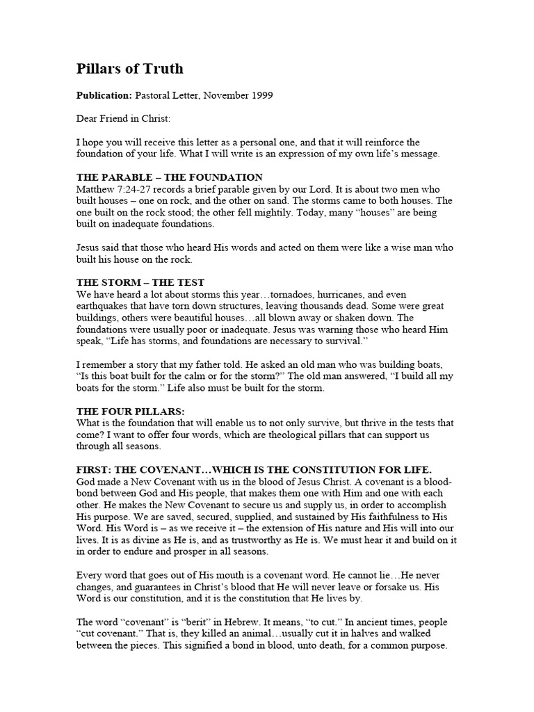 November 1999 - Pillars of Truth | PDF