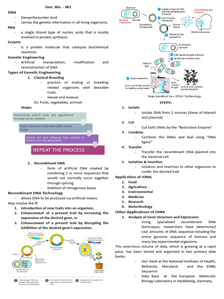 Gen Bio-Q1 | PDF | Dna | Recombinant Dna