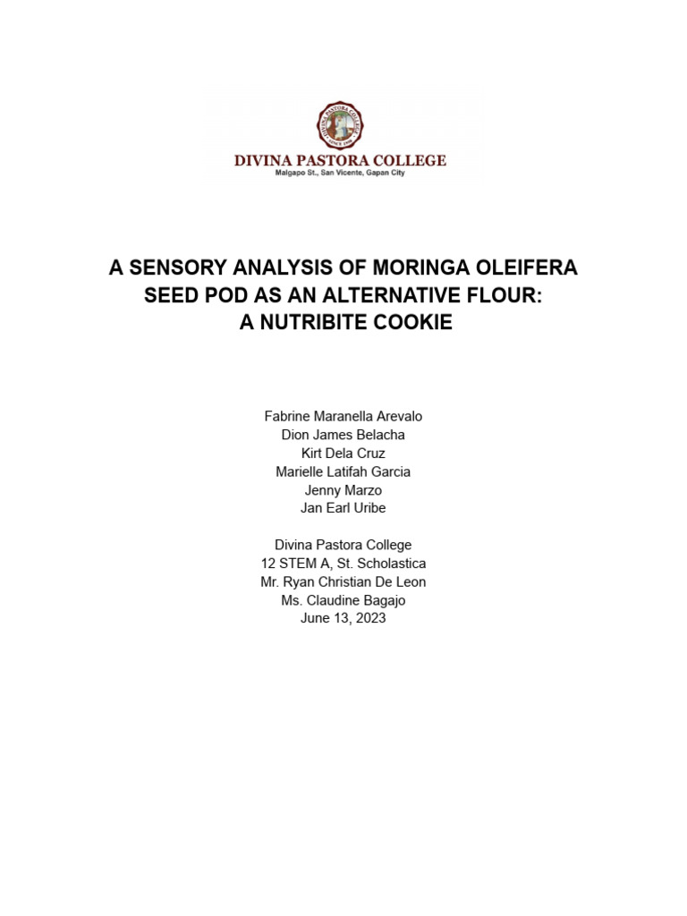Moringa Oleifera Alternative Flour | PDF | Flour | Whole Grain