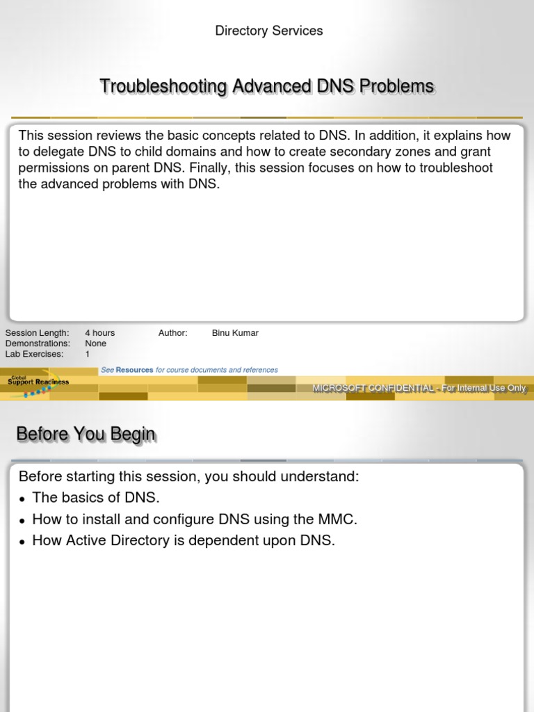 Troubleshooting Advanced DNS Nu | PDF | Active Directory | Domain Name