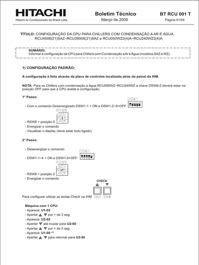 2005 BT RCU 001 T Configuração Da CPU para Chillers | PDF | Unidade ... 2005 BT RCU 001 T Configuração Da CPU para Chillers | PDF | Unidade ...