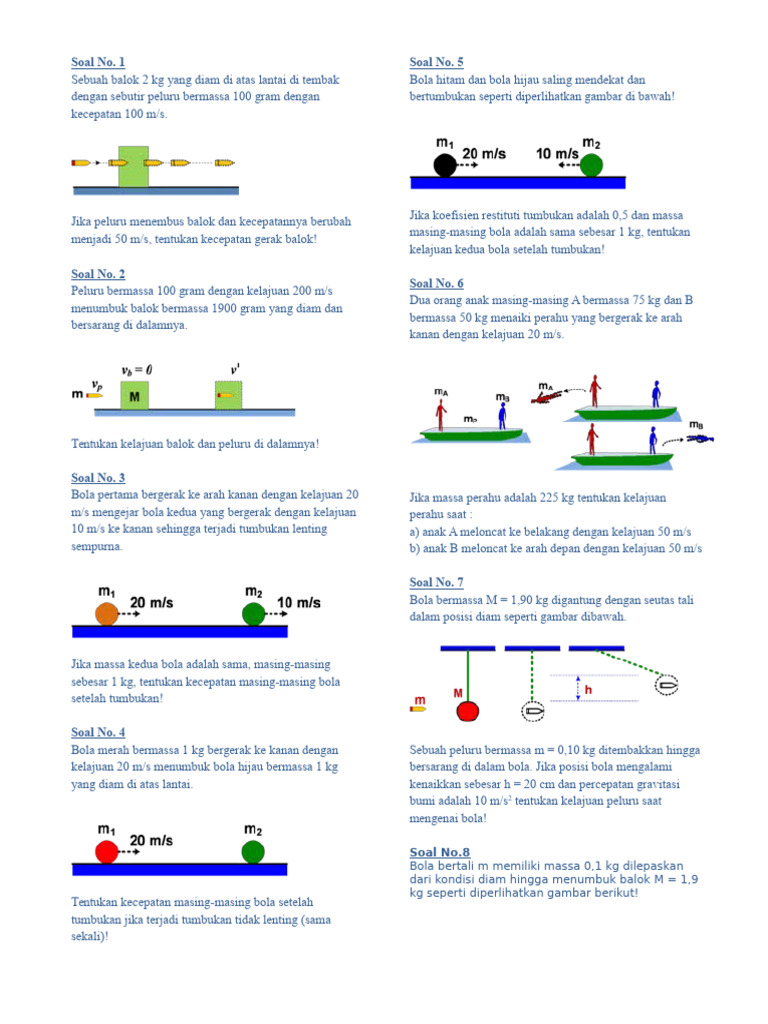 Latihan Soal Impuls Dan Momentum | PDF