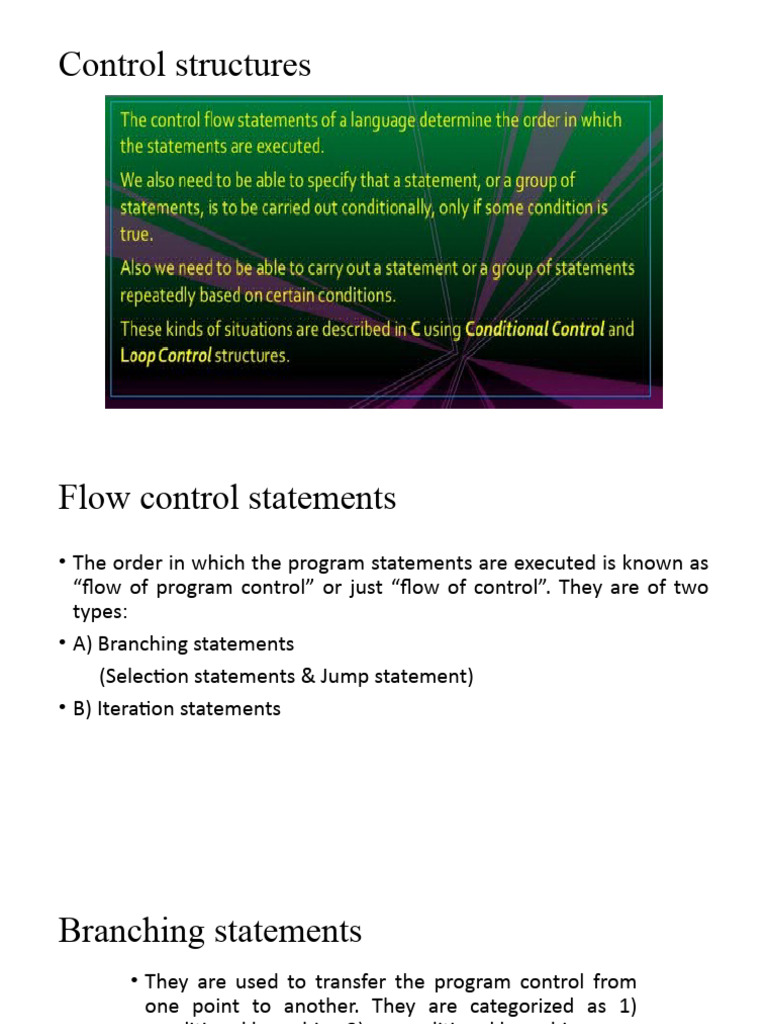 Control Structures | PDF | Control Flow | Computing