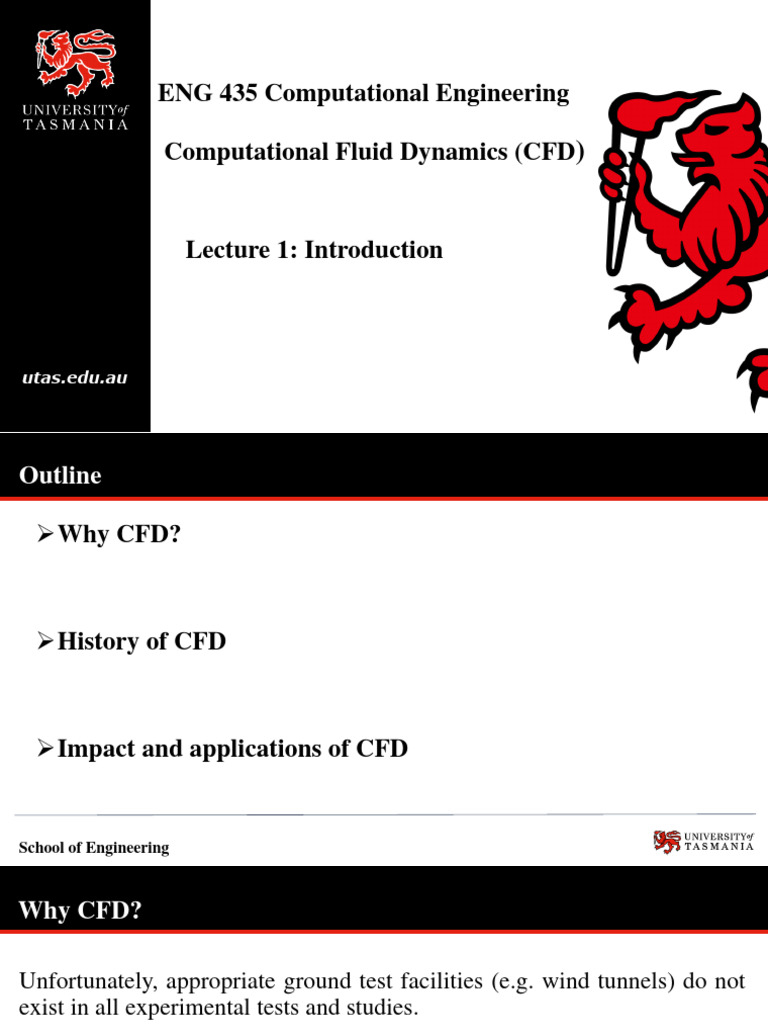 ENG 435 Computational Engineering Computational Fluid Dynamics (CFD | PDF | Computational Fluid ...