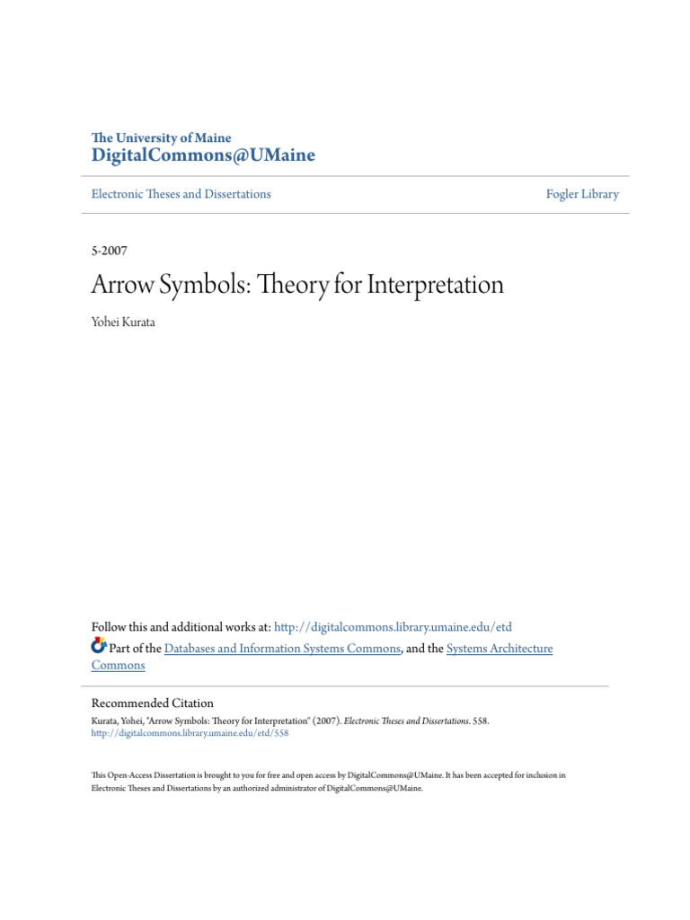 Arrow Symbols | PDF | Thesis | Causality