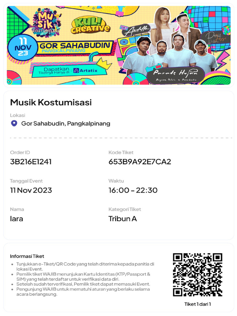 Contoh E Tiket | PDF