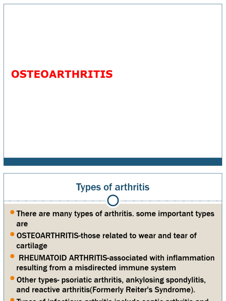 Arthritis PPT For PBBSC | PDF