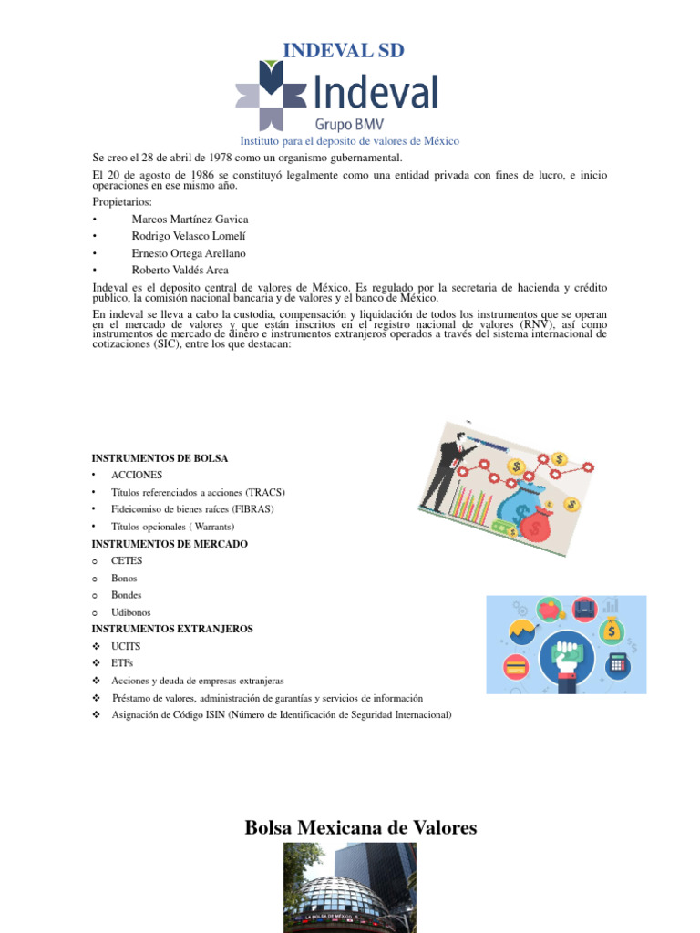 INDEVAL SD y BMV | PDF | Bolsa | Business