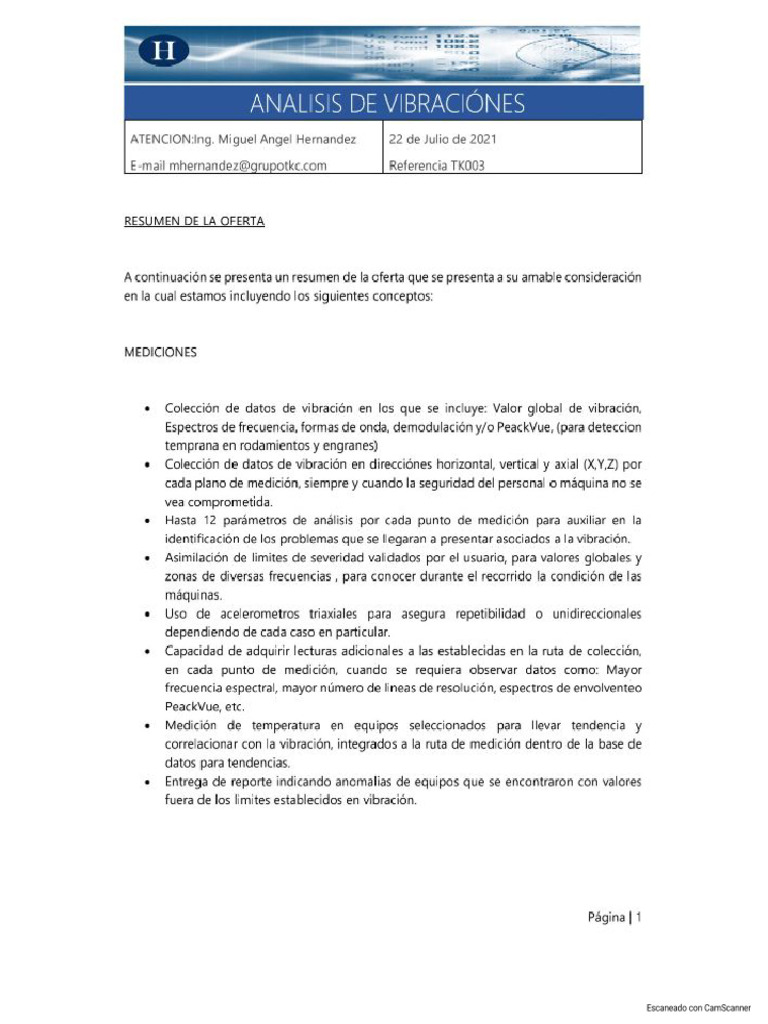 Analisis de Vibraciones Merida Ii | PDF