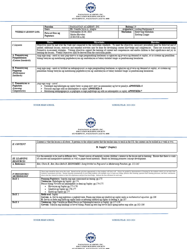 Wll-Ap9 - Q2 - Week 3 | PDF