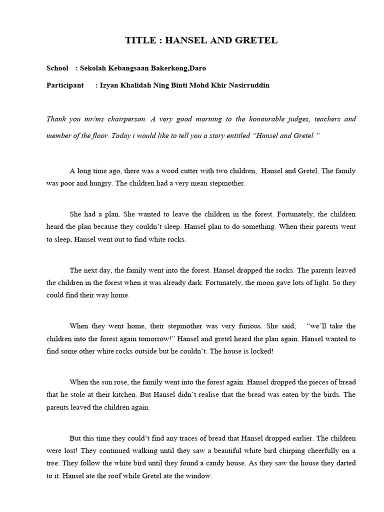 Hansel and Gretel | PDF | Hansel And Gretel (Opera) | Hansel And Gretel