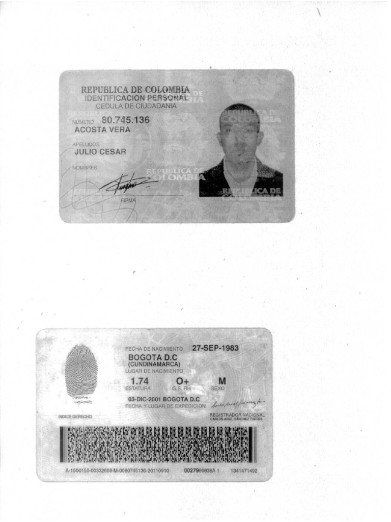 Cedula Julio 150 | PDF