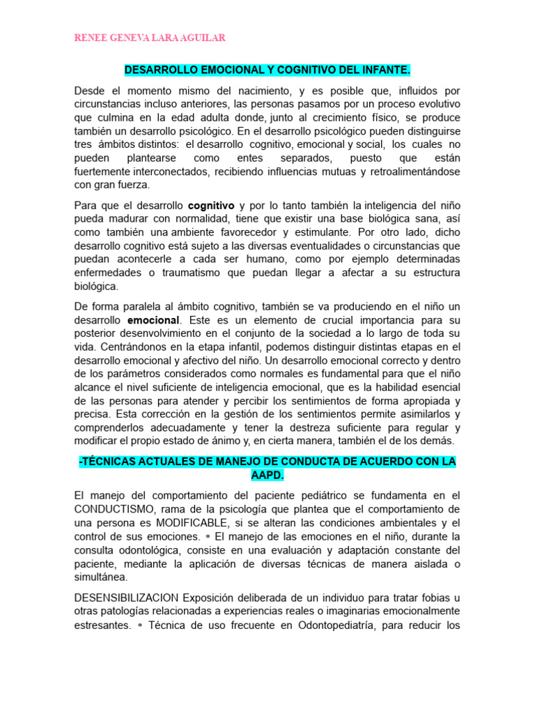 Lara Aguilar - Renee Geneva-Odontopediatria | PDF | Las emociones ...