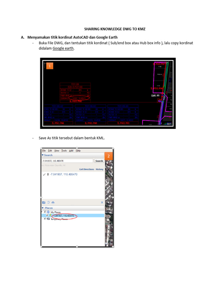 Konversi DWG ke KMZ untuk CAD & GE | PDF | Komputer