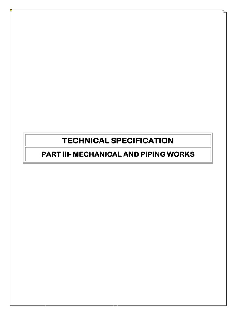 19 - Technical Specification Part III - Mechanical and Piping Works Rev ...