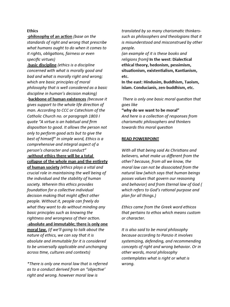 Ethics | PDF | Morality | Dignity