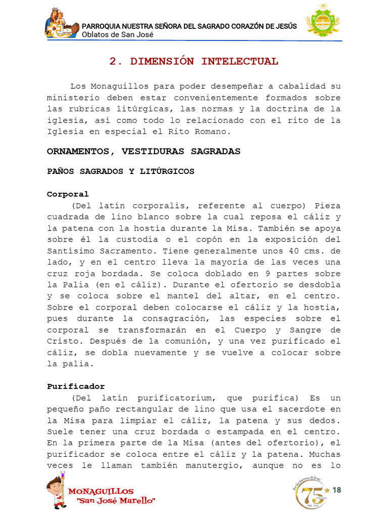 La Dimensión Intelectual | PDF | eucaristía | Altar