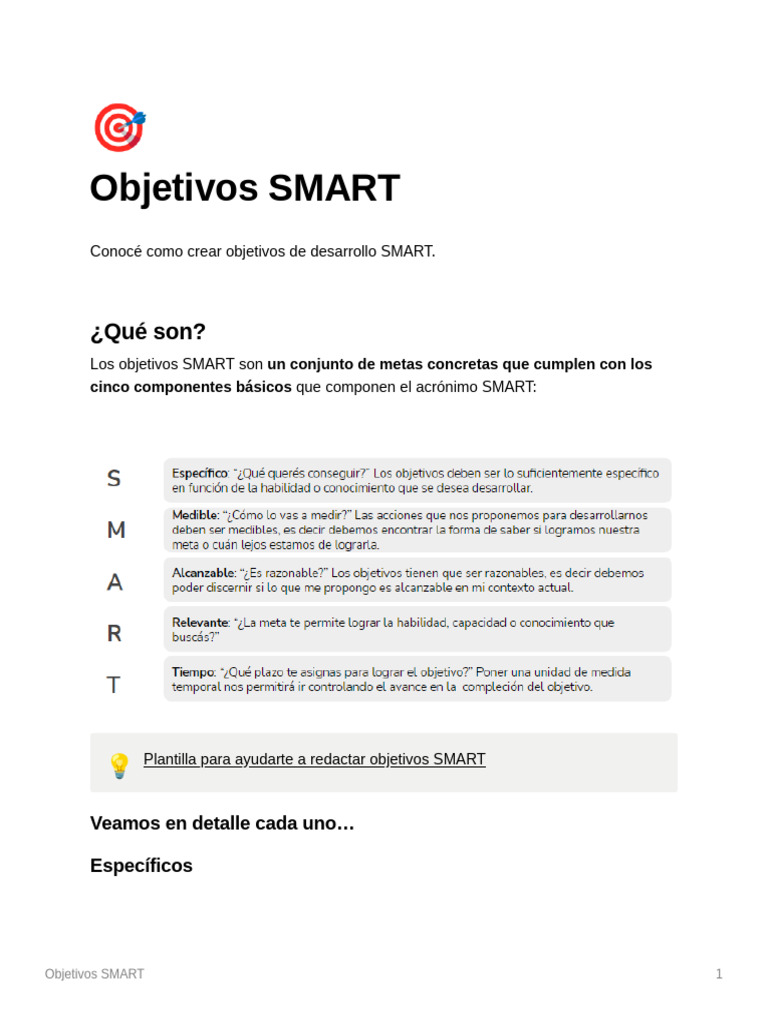 Objetivos SMART | PDF