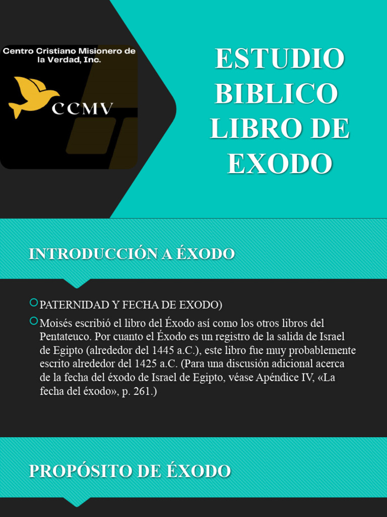 Estudio Biblico Exodo | PDF | Libro del éxodo | Tabernáculo