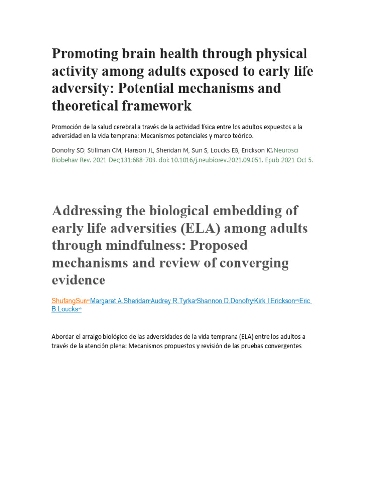 8.1 de ANHEDONIA. Promoting Brain Health Through Physical Activity Among Adults Exposed to Early ...