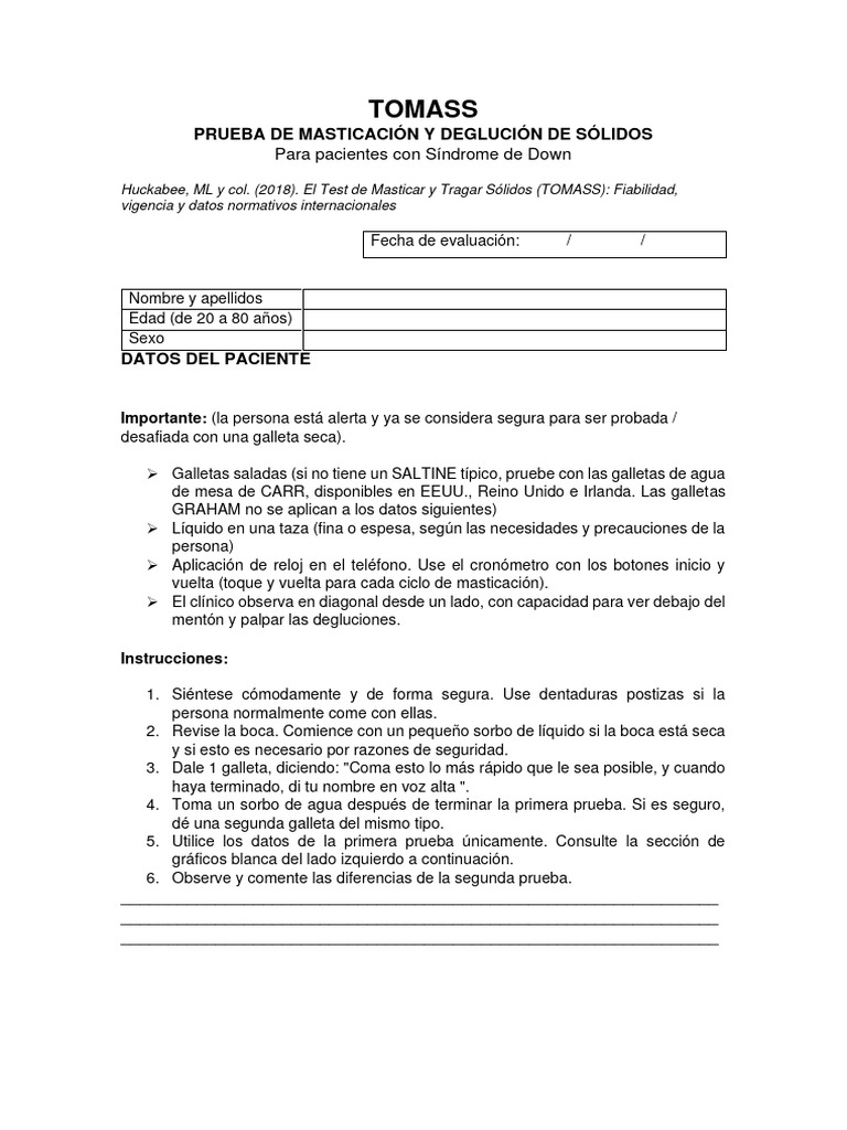 TEST TOMASS TRADUCIDO-S. DOWN | PDF