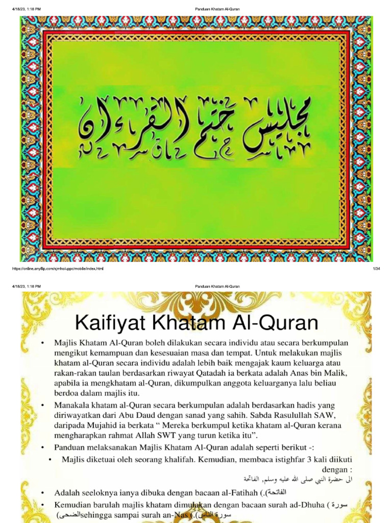Panduan Khatam Quran | PDF