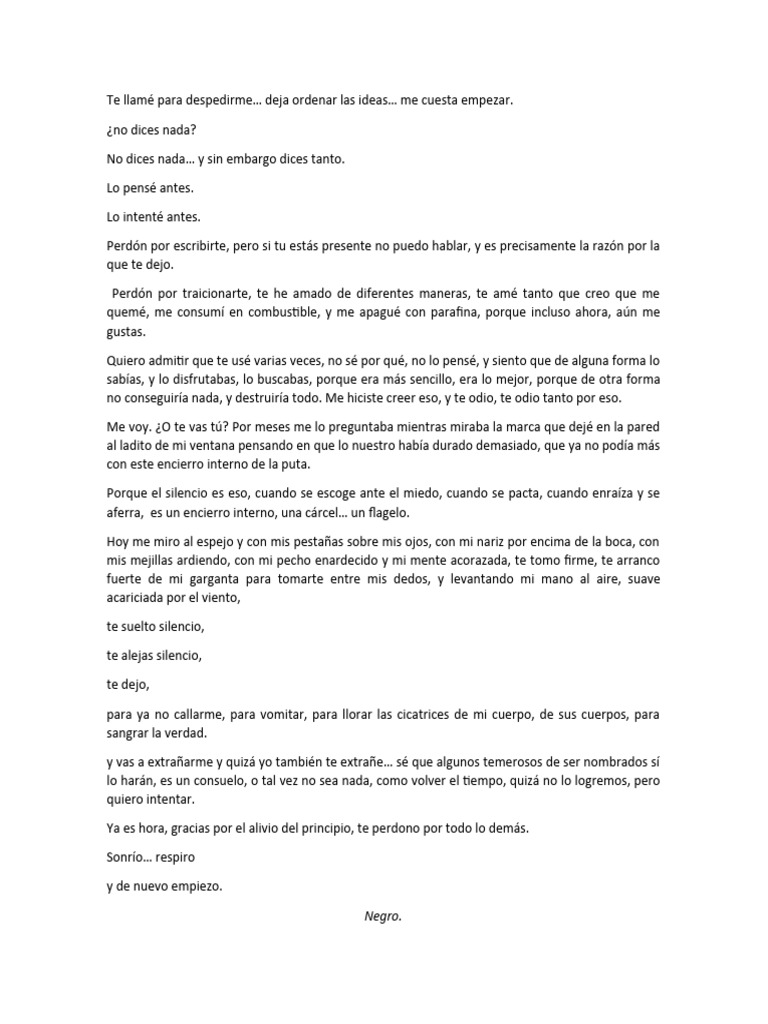 Carta de despedida | PDF