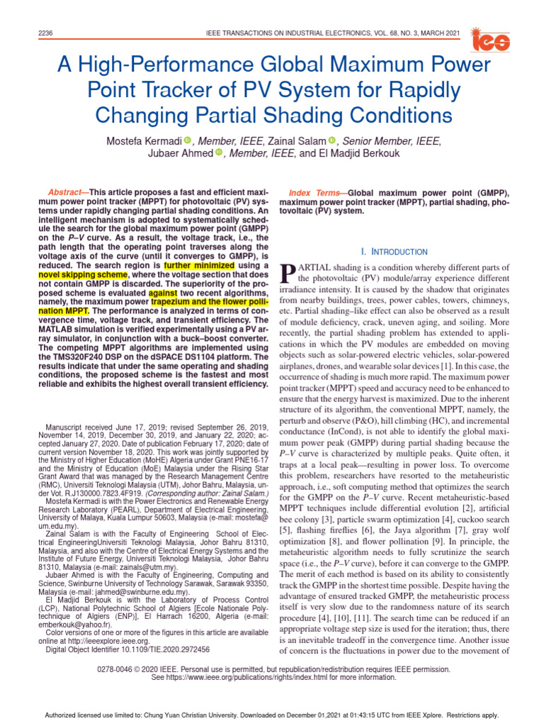 11-A High Performance Global Maximum Power Point Tracker of PV System For Rapidly Changing ...