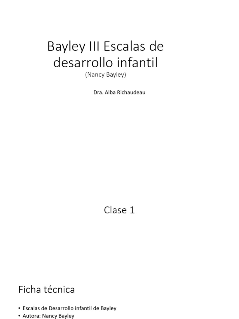 Bayley III | PDF | Espectro autista | Enfermedades y trastornos humanos