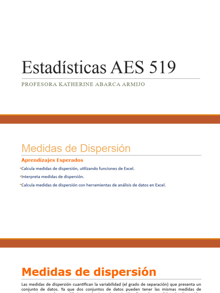 Clase de Medidas de Dispersi N | PDF | Diferencia | Dispersión estadística