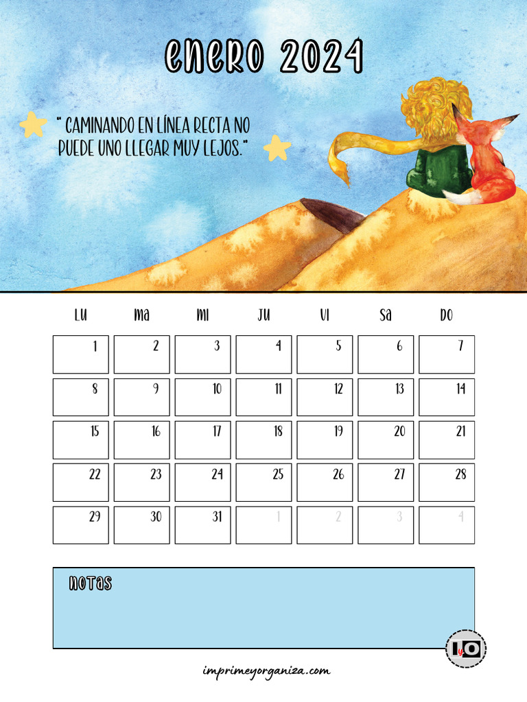 Calendario Principito 2024 | PDF