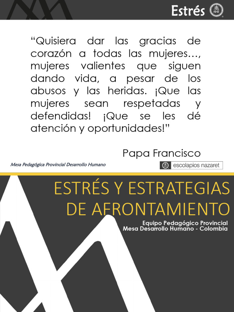 Estrés y Estrategias de Afrontamiento | PDF | Estrés (biología) | Las ...