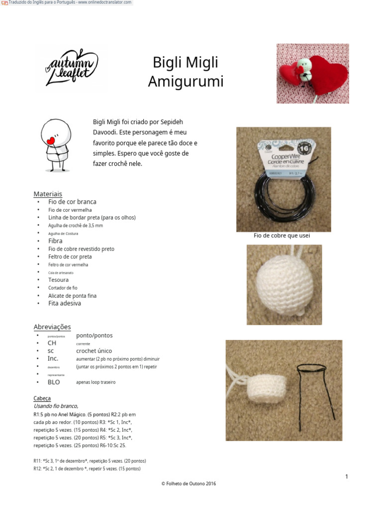 Bigli Migli Amigurumi Pattern. | Download grátis PDF | Crochê | Artes ... Bigli Migli Amigurumi Pattern. | Download grátis PDF | Crochê | Artes ...