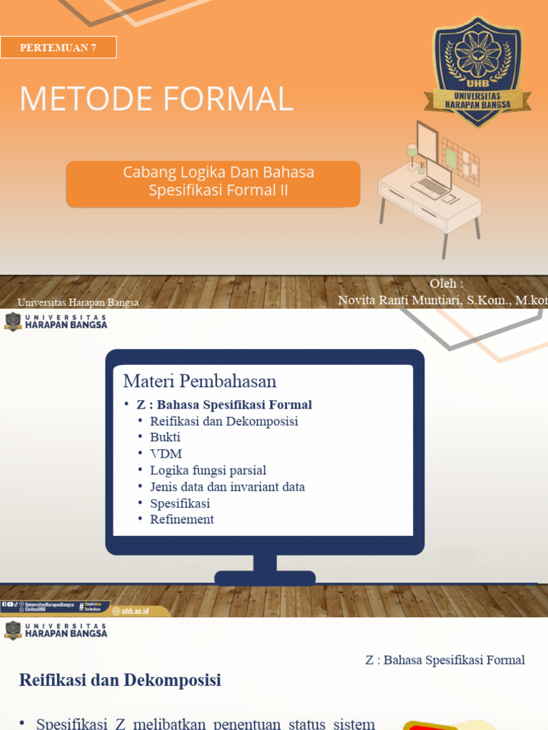 Metode Formal-Pertemuan 7 (Cabang Logika Dan Bahasa Spesifikasi Formal ...