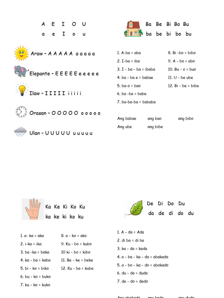 Pagsasanay Sa Pagbabasa | PDF